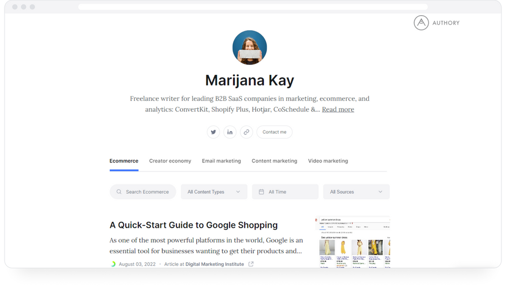 6 Content Creator Portfolio Examples to Get Inspired
