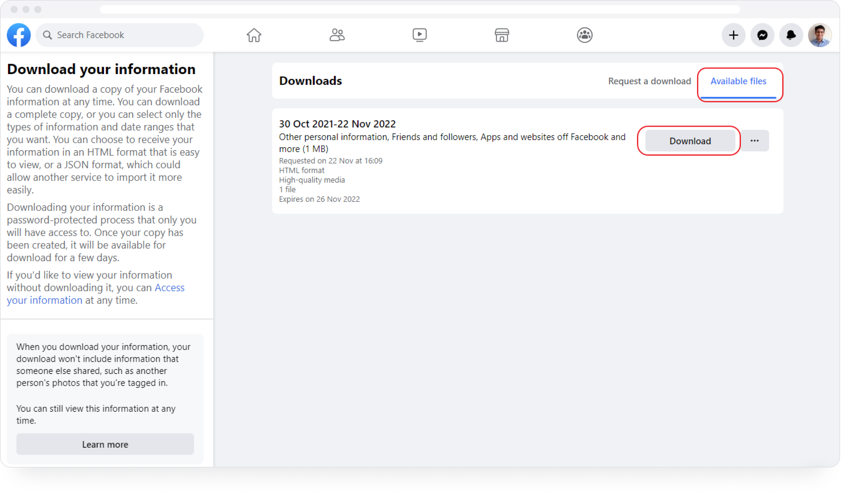 Backup Facebook — Create an Auto-Updating Facebook Backup